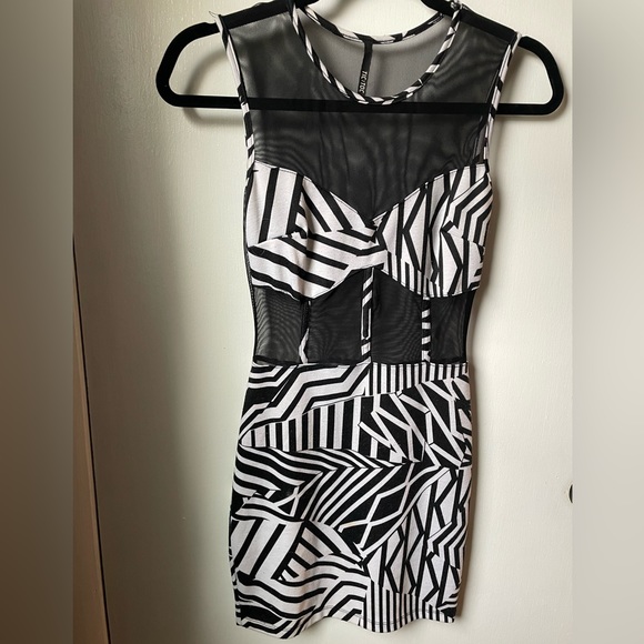 Dresses | Bodycon Mesh Geometric Dress | Poshmark